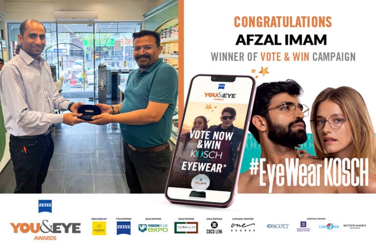 Afzal Imam Wins KOSCH Eyewear For Rating Kim And Karter | You&Eye Magazine